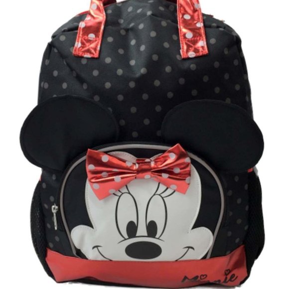 Disney | Bags | Disney Minnie Mouse Backpack Lip Gloss Red Sequin ...